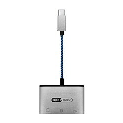 SDとmicroSD用の2スロット+Type-Aポート搭載SDとmicroSDカードとType-Aを同時に認識・相互データコピーも可能、3つの機能を1つのType-Cポートで使える多機能カードリーダー。 USB機器も使えるUSB Type-...