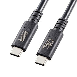 USB Type-C USB20Gbps（USB4 Gen2×2）対応ケーブル。1m・ブラック。PD240W対応、USB認証取得品。「USB20Gbps（USB4 Gen2×2）Type-C ケーブル」■USB Type-Cポートを持つパソ...