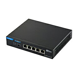 全ポート10Gbpsに対応した、デスク設置も可能な省スペース筐体の5ポートスイッチングハブです。静音性に優れたファンレス設計のため、デスク周りでも動作音が気になりません。10G回線の導入や10G対応NAS・パソコンの活用など「宅内LANの高...