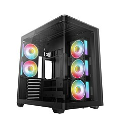 曲面強化ガラスパネルを採用したピラーレスデザイン。アドレサブルRGBファンを5基搭載したデュアルチャンバー構造のミドルタワー型PCケース■曲面強化ガラスパネルを採用したピラーレスデザイン■ケーブルマネジメントを向上するデュアルチャンバー構造...