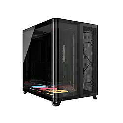 冷却効率を最大化するトリプルチャンバー構造を採用。リバースローター設計のiCUE LINKファンを備えるミドルタワー型PCケース■冷却効率を最大化するトリプルチャンバー構造■曲面強化ガラスパネルを備えたピラーレスデザイン■E-ATX、ATX...