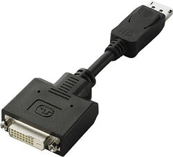 ●DisplayPort出力をDVI端子に変換するアダプタ：次世代デジタルインターフェイス規格"DisplayPort"を、DVIケーブル（DVI-D24ピン）に接続できるようにする変換アダプタです。PCなどのDisplayPort搭載機器...