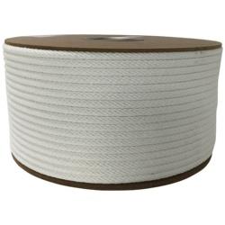 ■強度は3つ打に比べ40％程度低下しますが、摩擦抵抗が少なく、ねじれにくいロープです。■酸・アルカリ・海水などに強く、耐候性に優れ摩擦にも非常に強く、強力に優れたロープです。■水に濡れても固くなりにくいロープです。■各種結束、テント・タープ...