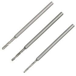 ■金属、非鉄金属の穴開け用ドリルです。 仕様1本体サイズ：2.35×44×2.35mm、刃物径：径1.2、1.4、1.6、シャフト径：径2.35mm、本体重量：4g仕様2用途：穴あけ・ねじ締め、最高対応回転数：45000min-1（回/分）...