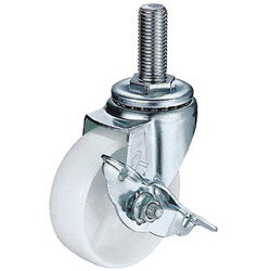 ■荷重に対する抵抗力が大きく、旋回もスムーズです。■RoHS適合品です。■スチールボールが上下2段に組込まれている堅牢で重量物用のねじ込みキャスターです。【用途】・オールマイティーな中・重量用キャスターです。【仕様】・許容荷重（daN）： ...