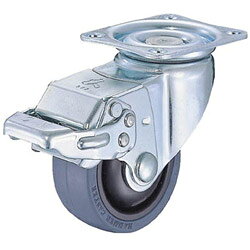 ■旋回時、車輪回転時の音の発生を低減します。■RoHS適合品です。【用途】・軽量・静音が必要な台車等に。【仕様】・許容荷重（daN）： 50・許容荷重（kgf）： 51・車輪径D（mm）： 100・車輪幅（mm）： 27・取付高H（mm）：...