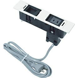 本体サイズ(高さ×幅×奥行)約40(出っ張り部含：90.2)×196×42mm長さ2.0m口数1個口プラグ/差込口形状プラグ形状：2ピン差し込み口形状：2ピン付属品ケーブルクランプ×2、十字穴付なべタッピンねじ[4×12]×2、十字穴付皿タ...