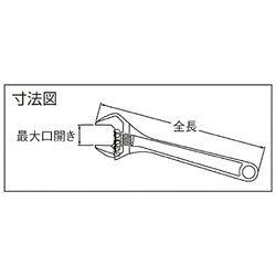 ■ジョーが開いてもシャフトが完全にハンドルの中に隠れているのでより作業性を高め、より強力度を与えます。■ジョーの開口幅セッティングとボルトのヘッド、金属の厚みなどの測定用目盛付です。【用途】・ボルト・ナットの脱着作業。【仕様】・全長（mm）...