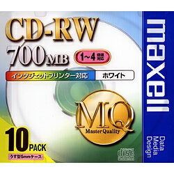 ◆低エラーレート、高信頼CD-RW用MQディスク。 ◆1倍速～4倍速まで安定した記録特性を実現。 ◆CD-RWライターでご使用になれるデータ用 CD-RW。 ◆繰り返し記録・消去が可能な「書き換え型」タイプ。 ◆省スペース、省資源化に配慮し...
