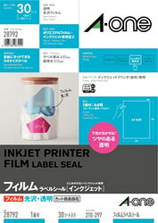 ■下地を生かせる透明フィルムタイプです。光沢があり、鮮やかに印刷できます。■乾きが早く、にじまないので小さな文字や線もクッキリ印刷。【製品仕様】入数：30シートシートサイズ：A4判 （210×297mm）一片サイズ：210mm×297mm面...
