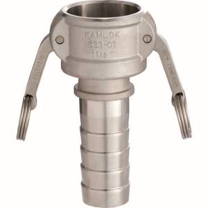 耐圧力(MPa)：1.1相手側ホースサイズ(インチ)：4最高使用圧力(MPa)：1.1MPa材質：本体：ステンレスSCS14　標準ガスケット：NBR取付相手側サイズ(インチ)：4使用流体：水、油、空気、粉体など使用温度範囲(℃)：-50〜1...