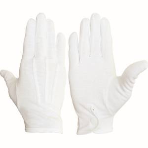 肌触りの良い綿100％を使用しています。甲側にシャープに見せる3本飾りがついています。裾はホックで手首部分を固定できます。商業運転用やドライブに。色：ホワイトサイズ：L厚さ(mm)：0.69リストカラー：ホワイト全長(cm)：23.0手のひ...