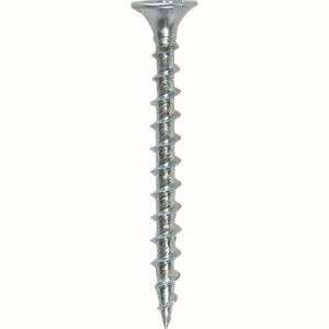 ねじ山の間隔が長く(粗目)ねじの溝が深い、電動工具を使って作業するもっとも一般的な木工用ビスです。木工用。寸法(mm)d:3.8全長(mm):57ねじ部長さ(mm):51頭部径(DK)(mm):8.2タイプ:全ねじ適合ドライバー:プラスNO...