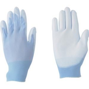 長繊維ウーリーナイロンを使用していますので、ホコリの発生を抑制します。手のひら部分にウレタン樹脂をコートしています。15ゲージの薄手手袋にポリウレタンのコーティングでフィット感が抜群です。精密機械工業・流通作業色:ブルーサイズ:S厚さ(mm...