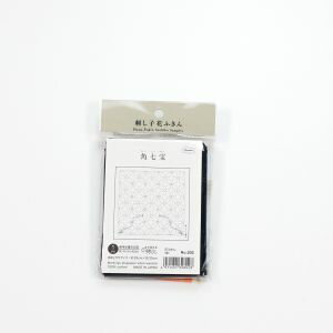 お好きな柄と糸を組み合わせたい方に最適な布パック。一目刺しの花ふきんをそろえました。画像には1枚を刺すために必要な糸量の目安がついています。