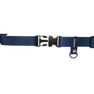 GI織が効く。強靭な耐久力と腰部をガードする2,8mmのベルト厚。Dリング付。38mmワンタッチバックル 適応腹囲:70~110cm 色:ネイビー