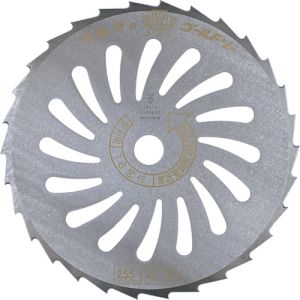 日本製の合金工具鋼を使用し、国内工場で製造した純日本製刈刃です。下刈・草刈用。外径(mm):280刃厚(mm):1.25穴径(mm):25.4刃数:30最高使用回転数(rpm):6000タイプ:窓付きSKS-5原産国 日本トラスコ発注コード...