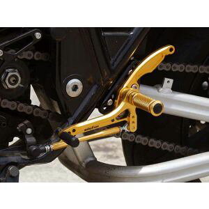 ZRX1100/1200用バックステップキットです。新型のZRX1200DAIG用にも取り付け確認が取れました。可変位置は6ヶ所です。可動部分には精密ミニチュアベアリングをダブルで採用し、ステップバーには特殊なロレット加工を施しております。...