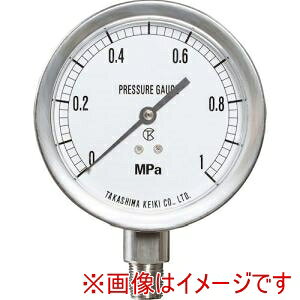 主要部分は全てステンレス（目盛板など機能的に必要のない部分は一部除く）として、堅牢で耐久性に優れています。密閉構造で使用場所を選ばないオールラウンド圧力計です。圧力レンジ(MPa)：0.0〜10最小目盛(MPa)：0.2外径(mm)：60呼...