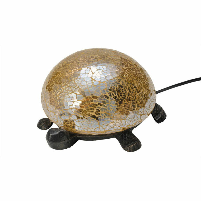 安心梱包についてこちらの商品は通常梱包となります。安心梱包は別途、下記ご注文ページより商品と一緒にご注文下さい。■一つ一つ手作業で丁寧にガラスが敷き詰められ、柔らかな灯りがお部屋を包み込むLED電球付きのテーブルライト■縁起の良い動物といわ...