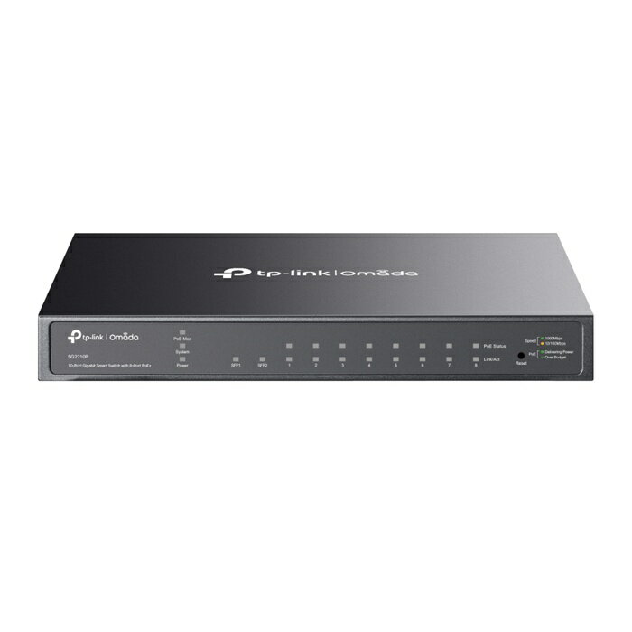 ギガビット802.3af/at準拠 PoE+ポート×8、ギガビットSFPスロット×2搭載各ポート最大30W、計61WのPoEバジェットWebまたはOmadaアプリによる集中型クラウド管理Web・ CLI・SNMP・RMONによるスタンドアロ...