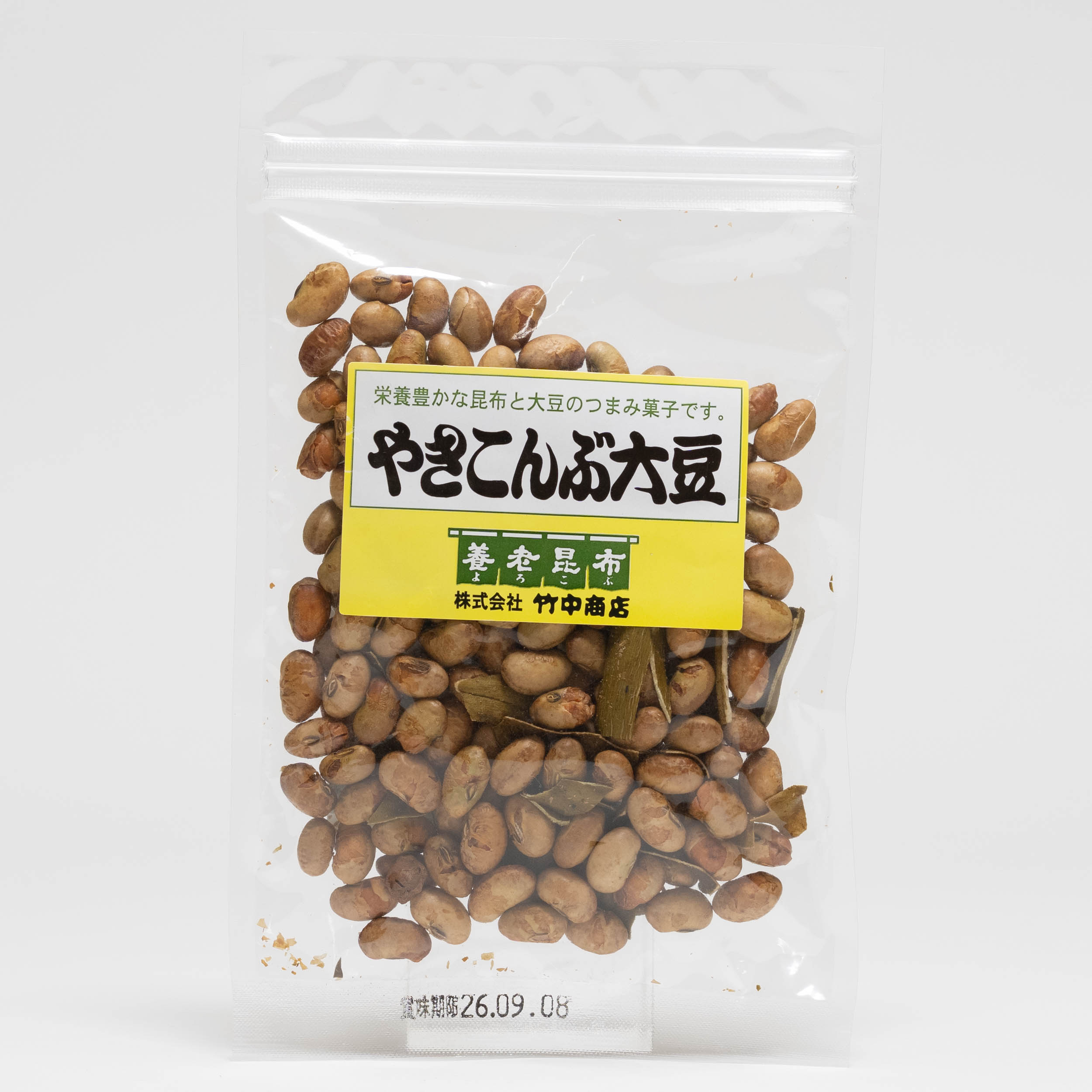 栄養豊富な「昆布」と「大豆」のつまみ菓子です。 3個以下の場合は、レターパックライト便へ変更いたします。 代金引換・着日（時間）指定がある場合は宅配便にて発送します。 ■加工者：竹中商店 ■内容量：60g ■原材料：大豆（北海道産・遺伝子組...