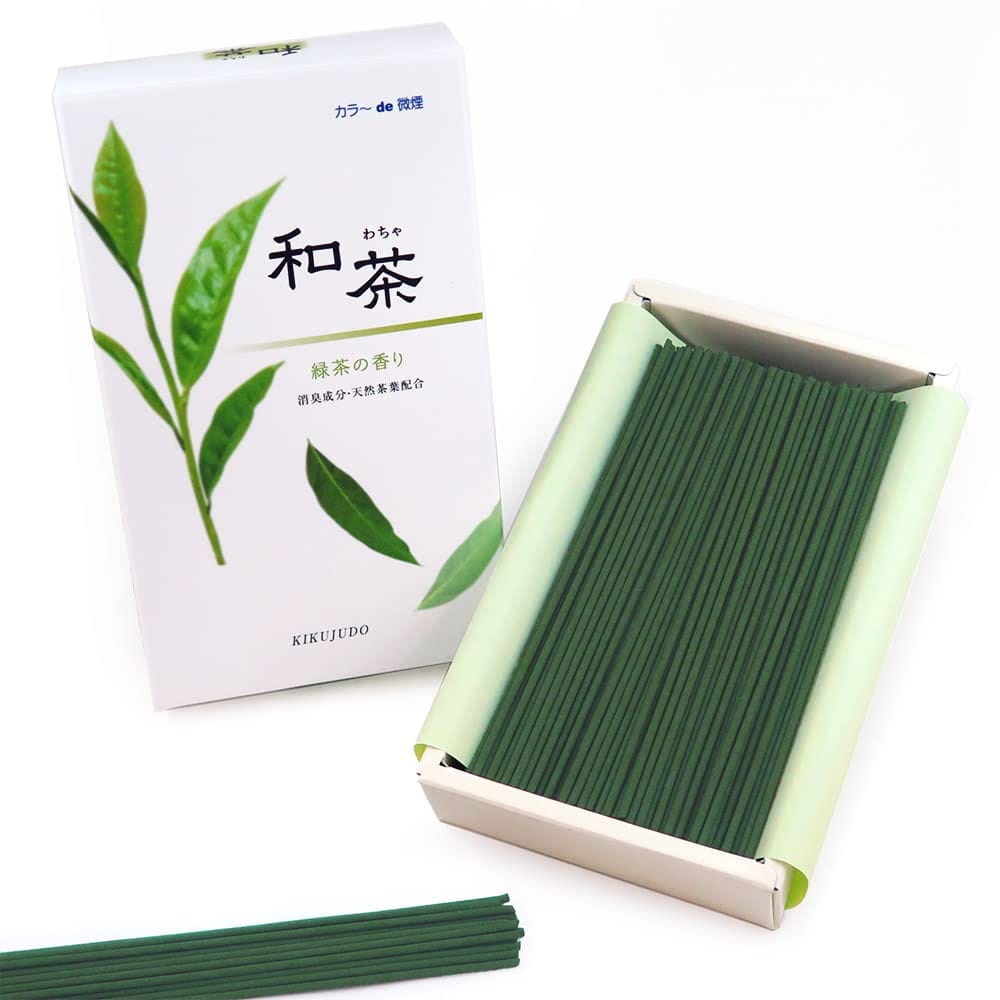 メーカー：菊寿堂香り系統：緑茶の香りパッケージ：紙箱 縦16.5cm x 横9.5cm x 高さ3.5cm本数（約）：190本内容量（約）：80g長さ（約）：13.5cm燃焼時間（約）：25分 『香りのサプリ～リラックス～』 心、和む・・・...