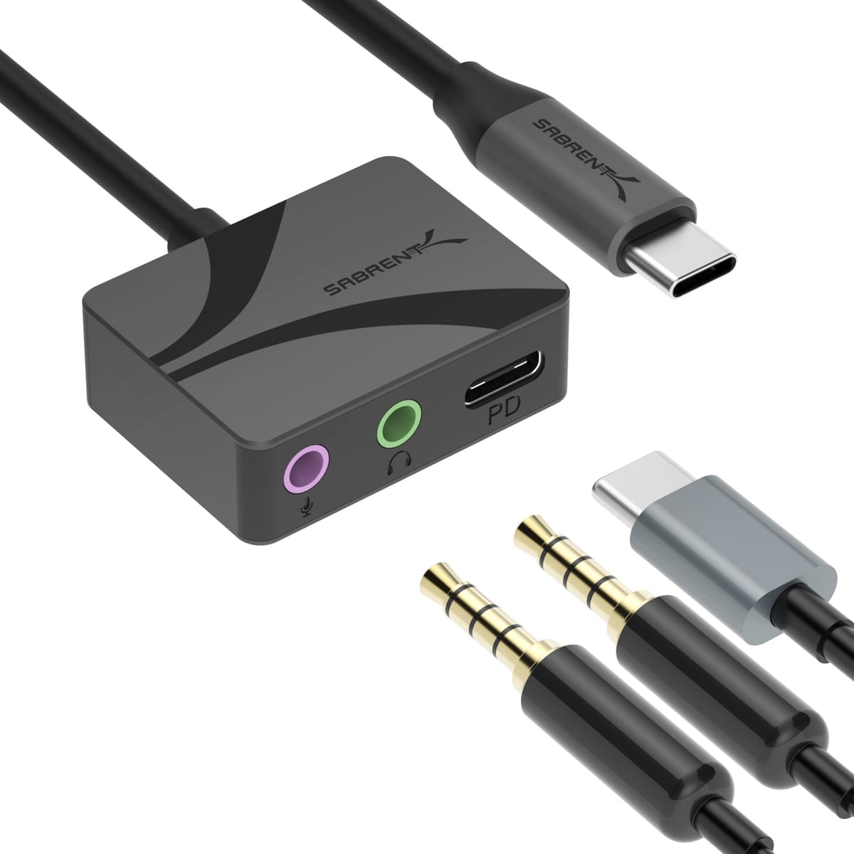 USB Type-Cオーディオアダプター:USB Type-Cポートをポータブルサウンドカードに変換します。 ヘッドセット、マイク、スピーカーを3.5mmジャックで接続し、どこでもリッチで高品質のオーディオを楽しむことができます。ハイレゾオ...