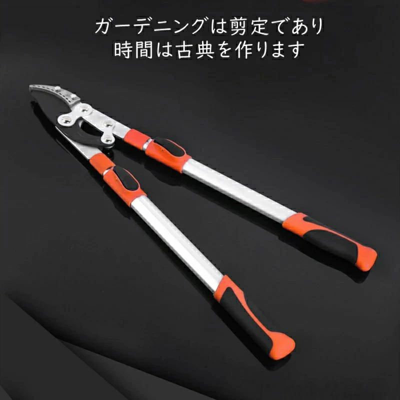 【テコ式太枝切り鋏】太枝切りに便利な大型剪定刃タイプの枝切り挟なので、テコの力によって切ることで、太枝を楽々剪定できます。 【切断能力】一般的な刈込鋏では切断能力は径10~15mmくらいですが、新太枝切り鋏では径110mmまでの太枝を一発切...