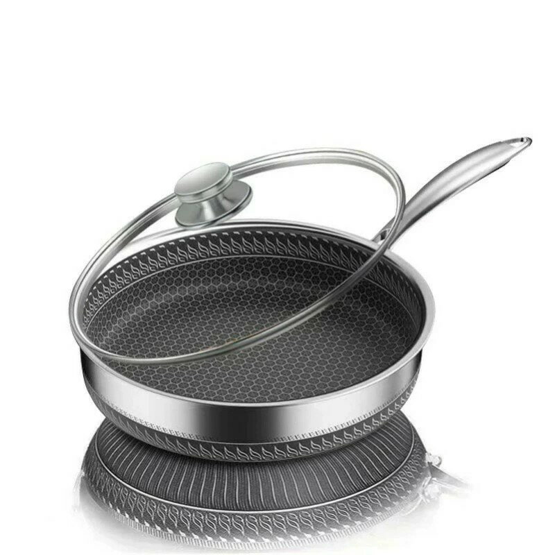 商品情報 【商品名】 フライパン 【商品スペック】 【より健康的で耐久性のあるフライパン】ステンレス製フライパンの表面には3000個以上のハニカム構造があり、鍋と食材の接触を小限に抑え、付着を効果的に防ぎます。 物理的にこびりつきにくく、コ...