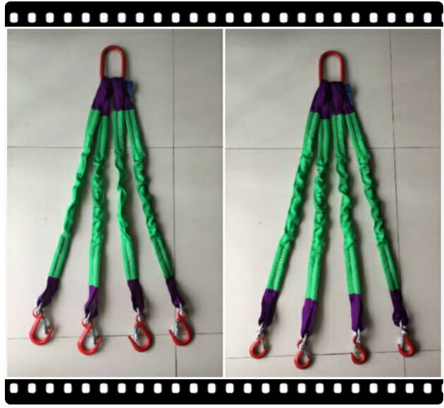 □商品詳細 ベルトスリング使用で軽くて、柔らかく作業効率が向上します。 大内径のリング使用で、大きなフックにも対応でき玉掛け作業が楽になります。 4本吊りリング（ハイパーリング）、フック（Vフック）付ベルトスリングセットです。 吊り具（スリ...