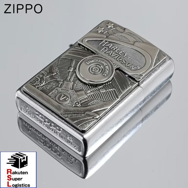 商品詳細 ■カラー : シルバーバレル加工 ■サイズ(約) : 縦55mm×横37mm×厚18mm ■生産国 : USA(アメリカ) ■その他 : 英語表記説明書 ハーレーのV2エンジンがエンボスで表現されたクールなジッポー ※入荷時期によ...