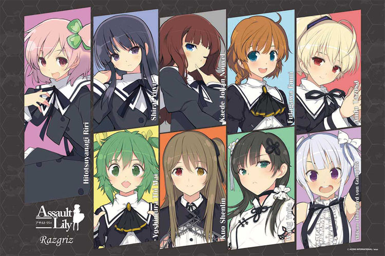 商品名一柳隊（ひとつやなぎたい） ピース数1000 ピースサイズ通常ピースサイズ サイズ50×75cm 品 番CUT-1000-090 メーカーキューティーズ 商品説明「アサルトリリィ」シリーズの1000ピースが新登場！ 「アサルトリリィ」...