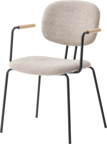 ■サイズ・色違い・関連商品▼カラー展開はコチラ▼ベージュ（現在表示中）ネイビー ■商品詳細【商品サイズ】W54×D55×H80.5×SH44.5cm　重量6kg【素材】スチール（粉体塗装） 天然木（オーク） オイル仕上げ ポリエステル【組立...