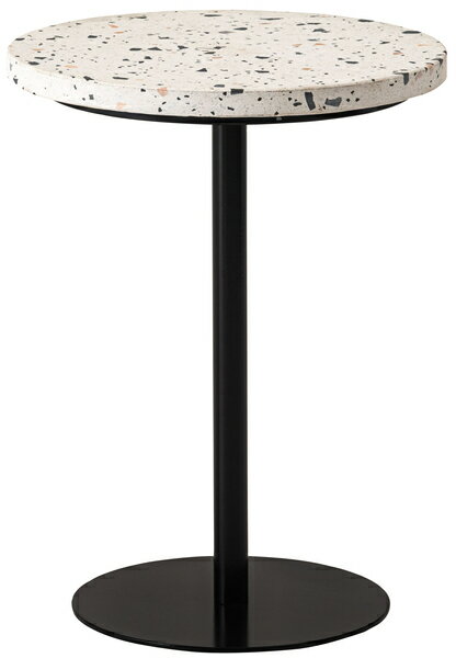 ■サイズ・色違い・関連商品▼色違いはコチラ▼ブラック（現在表示中）アイボリー ■商品詳細【商品サイズ】W35×D35×H46cm　重量7kg【素材】人工大理石 スチール（粉体塗装）【組立状態】組立式付属工具:なしお客様用意:なし組立人数:1...
