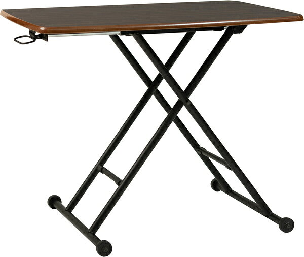 ■サイズ・色違い・関連商品 ■商品詳細【商品サイズ】W90×D55×H11.5-70cm　重量0kg【素材】プリント紙化粧繊維板 ポリエステル塗装(鏡面仕上) スチール(粉体塗装)【組立状態】完成品付属工具:なしお客様用意:なし組立人数:-...