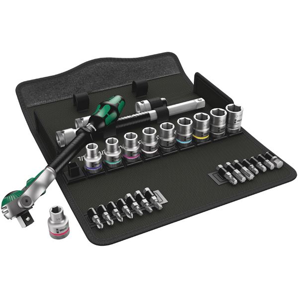 ■商品内容■8100 SC 9 サイクロップスピードラチェット1/2" セット。[ラチェット]■5つの事前定義されたロック位置を備えた自由に回転するラチェットヘッド。■72ギアのファインピッチ。■戻り角わずか5°。[ソケットセット]■取外し...