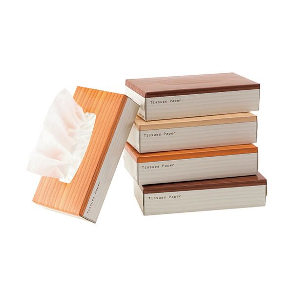 ■サイズ・色違い・関連商品■1パック（5箱）×30セット■1セット（60箱：5箱×12パック）×3セット[当ページ]■商品内容【ご注意事項】この商品は下記内容×3セットでお届けします。●木天板をイメージしたデザインのボックスティッシュ、5箱...