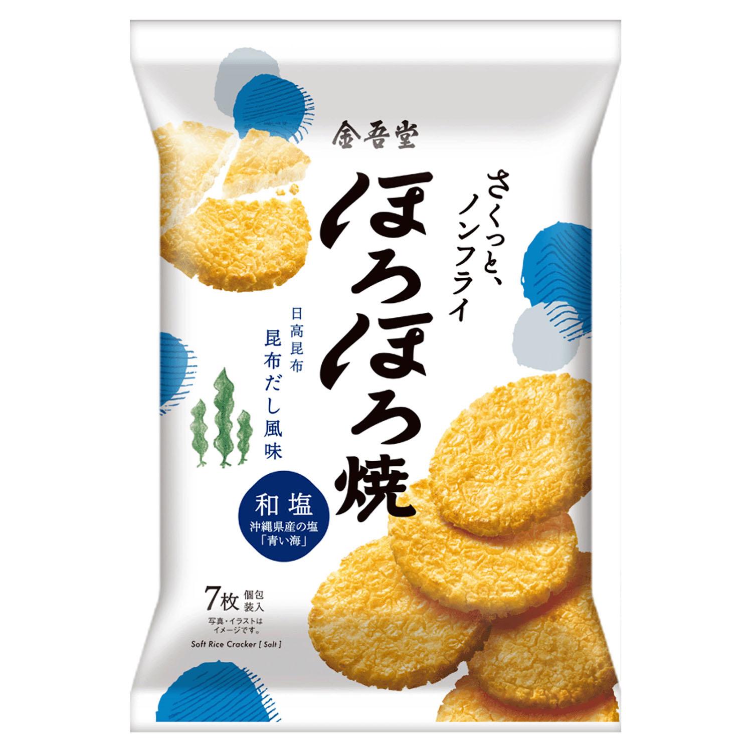 素材：うるち米（米国産、国産）、米油、コーンスターチ、食塩、コンブエキス、ガラクトオリゴ糖、たんぱく加水分解物（大豆を含む）、酵母エキス産地：0内容量7枚入り他店舗でも併売しているため、一部在庫切れが起きる場合がございます。そのため一部取り...