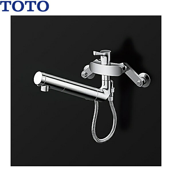 TOTO 壁付シングル混合水栓 TKS05323J シリーズ: GG 設置タイプ: 壁付 スパウト長さ: 250mm ハンドシャワー: あり 吐水形態: 整流・浄水・ミクロソフト 使用地域: 一般地用TOTO TKS05323J