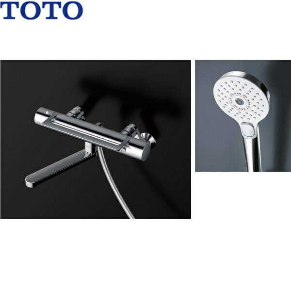 TOTO サーモスタット混合水栓 TBV03417J 一般地仕様 メタル 逆止弁 本体・ホース接続ねじG1/2 シャワーヘッド:コンフォートウェーブ3モードめっき ホース:樹脂(シルバー) シャワーハンガー:角度調節TOTO TBV03417J