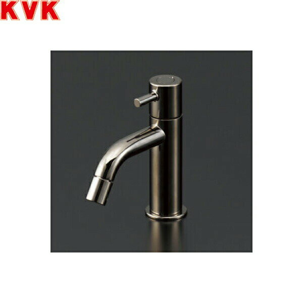 KVK洗面用立水栓(単水栓) LFK612X-BN 吐水口長さ：96mm 取付穴径：φ22〜25mm 一般地・寒冷地共用 給水専用 給湯用には使用しないでください 逆止弁なし ハンドル90°開閉 色：ダークブラックめっき ※吐水口本体は左右...
