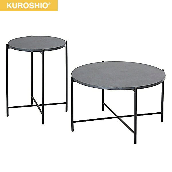 お届けはメーカー直送便となります。ご購入前に必ず、メーカー直送便Bの詳細をご確認下さい。クロシオ[KUROSHIO]モノ センターテーブル2個セット 23484 仕様: 組立式 商品サイズ: 【大】W60×D60×H34cm 【小】W40×...