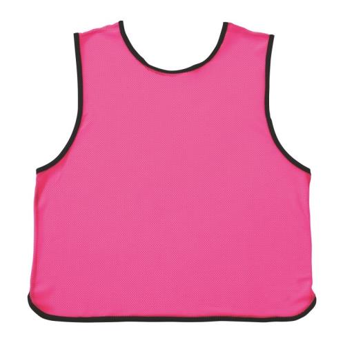 視認性が良いエバニューの新しいジュニア用無地ビブス幅：46cm丈：52cm重量：48g/枚材質：ポリエステルメッシュカラー：白 90　赤 100　ピンク 120　オレンジ 200黄 400　緑 500　青 700　サックス 708ジュニアサ...