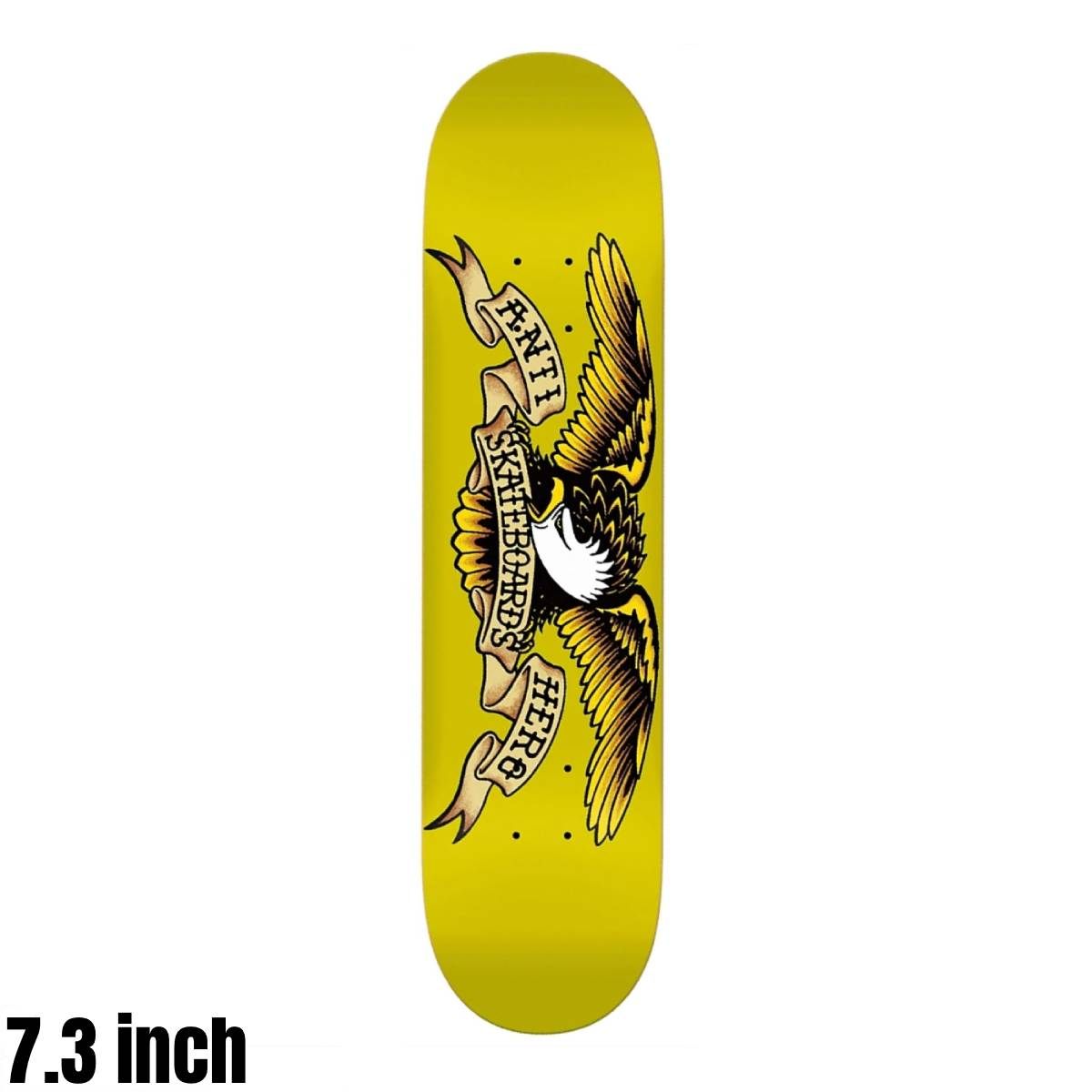 [特徴] キッズサイズのANTIHEROチームデッキ [メーカー表記のサイズ] 幅：7.3インチ [当店調べのサイズ] 幅：18.8cm 長さ：74.9cm ホイールベース：32.9cm ノーズ長さ：16.0cm テール長さ：15.5cm ...