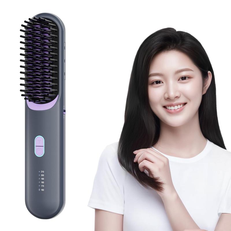 Kiboer コードレス ヘアアイロン, マイナスイオン, ストレート・カール 2WAY, 6段階温度調節, 急速加熱, メモリー機能付き2WAY機能: ストレートとカール両方のスタイリングが可能なマルチアイロン。髪のニーズに合わせて自在に...