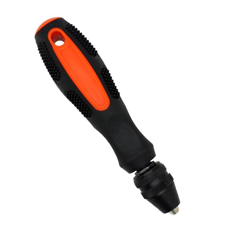 0.5-8mm 調整可能なピンバイスモデルハンドドリルツールとキーレスチャックチャック容量：0.5-8mmヘッド：トルクスヘッド（プラスチック）オレンジ色この小型ハンドドリルは、小さな仕事を保持するための理想的なツールであり、ドリルビットと...