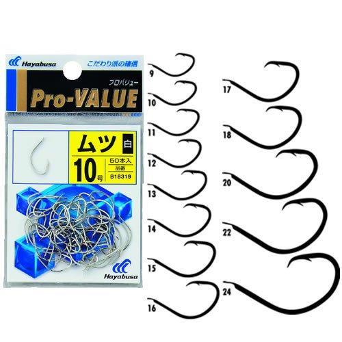 ハヤブサ(Hayabusa) B18319 プロバリュームツ白 18号鈎:18号入数:23色:白対応魚種:船アジ、キンメダイ(キンメ)、アジ、アコウダイ(アコウ)、カサゴ、鬼カサゴ、ムツ、キンキ、ソイ