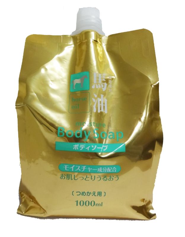 TKコーポレーション 熊野油脂 馬油ボディソープ つめかえ用 1000ml商品サイズ (幅×奥行×高さ) :パッケージサイズ:13cm×6.6cm×21cm原産国:日本内容量:1000ml