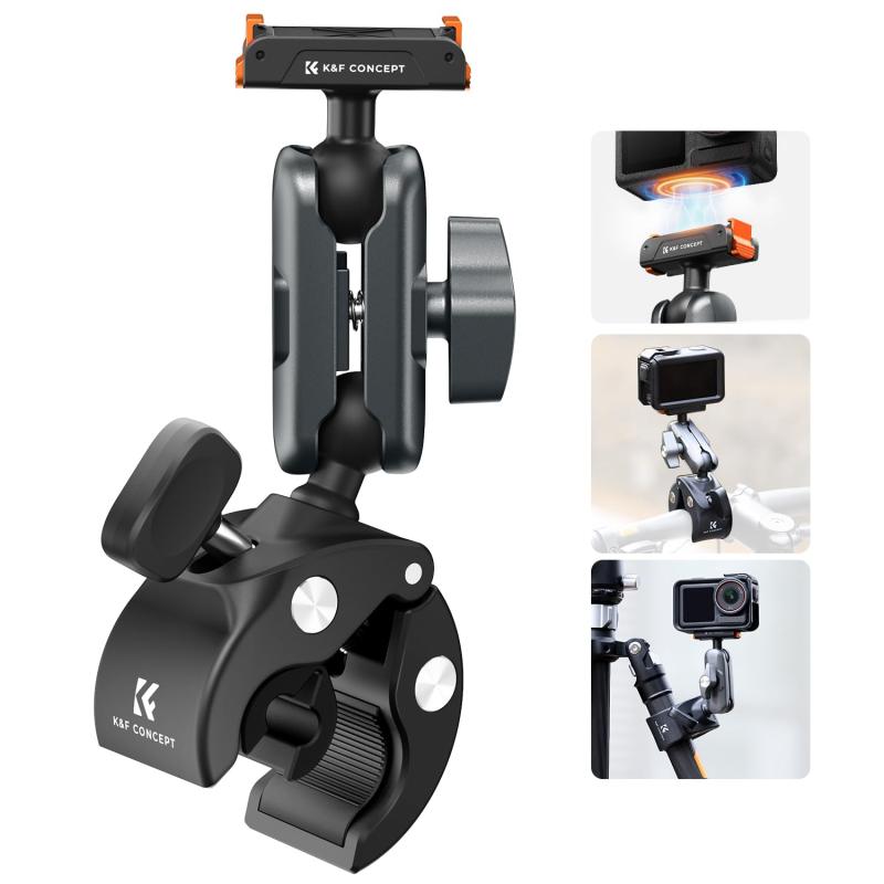 K&amp;F CONCEPT 自転車・バイク用 マグネット式アクションカメラマウント Osmo Action 5 Pro/4/3・Osmo 360用【マグネット式ワンタッチ着脱】DJI Osmo Action 5 Pro/4/3&amp;...